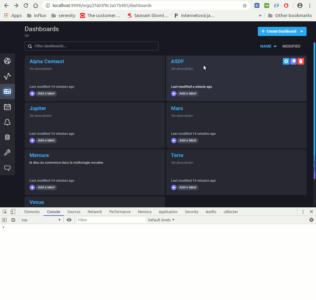 [UI - Dashboard] Delete dashboard does not trigger notification · Issue #16558 · influxdata ...
