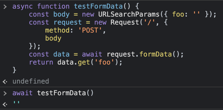 [Bug]: Regression: `typeof` `request.formData().get('name')` changed from `string` to `object ...