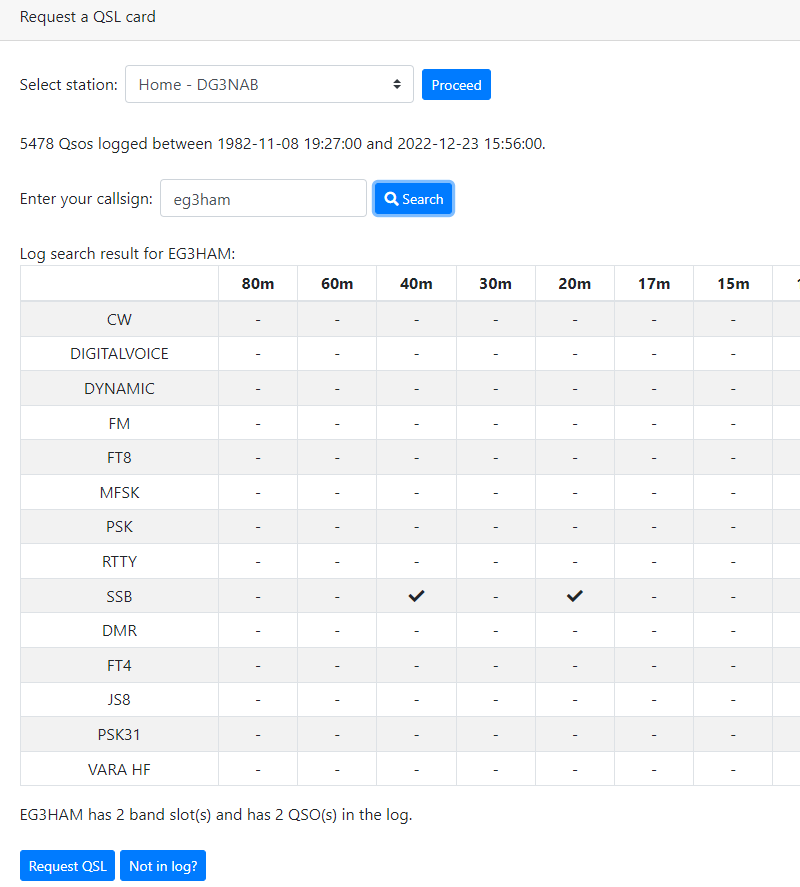 OQRS: Only one QSO found even if there ere more QSOs in log · Issue #1876 · magicbug/Cloudlog ...