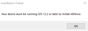 IOS 12.2 issue · Issue #353 · altstoreio/AltStore · GitHub