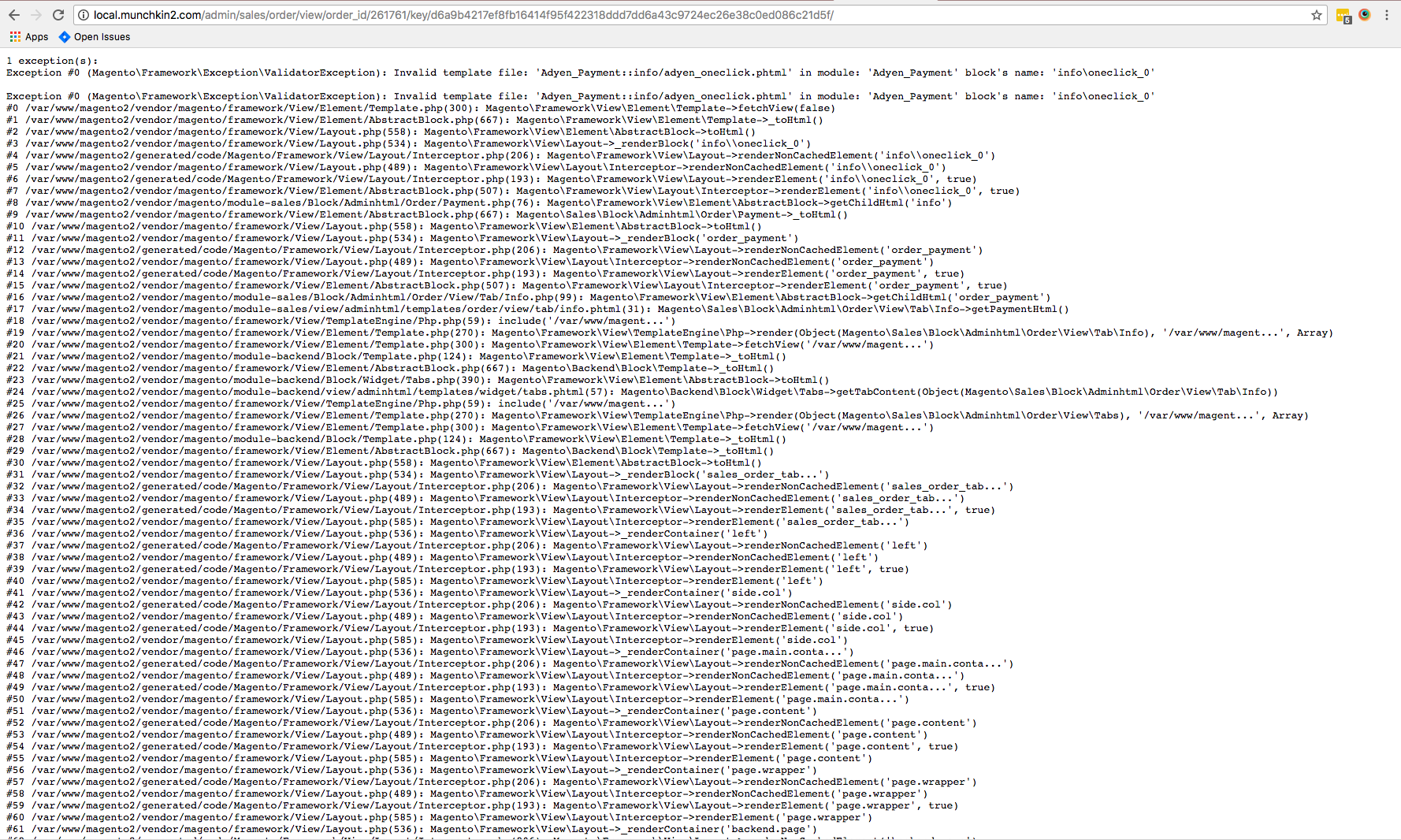 Error loading OneClick template on admin dashboard · Issue #266 · Adyen/adyen-magento2 · GitHub