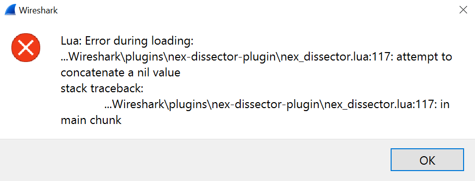 Wireshark lua error during loading · Issue #4 · Stary2001/nex-dissector · GitHub