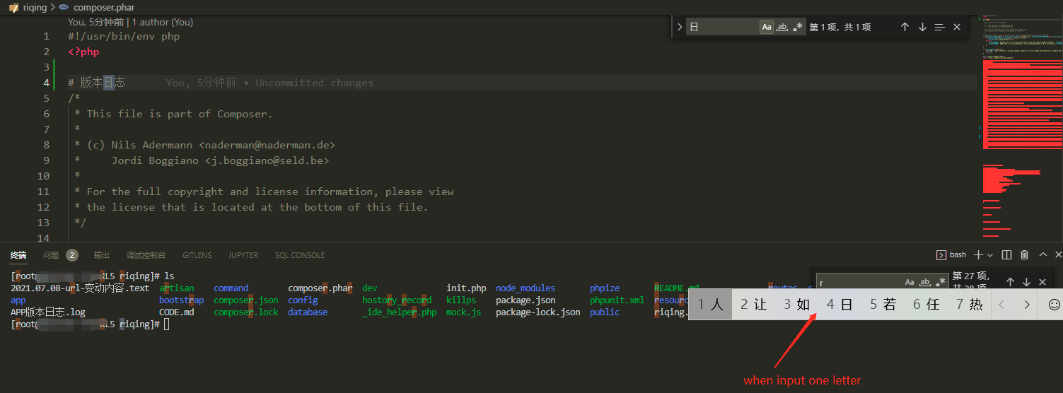 Some of the abnormal phenomena after the search operation is executed ...