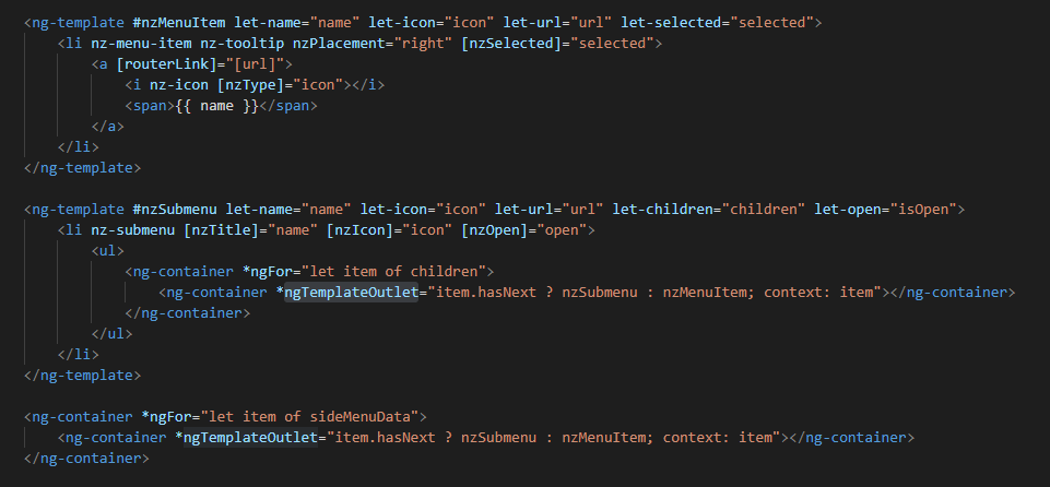 关于ng-zorro的菜单组件，我为了实现动态菜单产生了问题 · Issue #4865 · NG-ZORRO/ng-zorro-antd ...