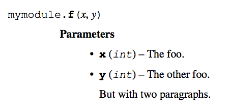 Inconsistent formatting of parameter descriptions depending on whether ...