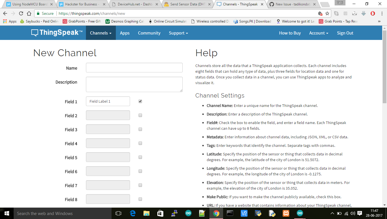 GitHub - taruntadikonda/Nodemcu-ThingSpeak: Logging the data of ...