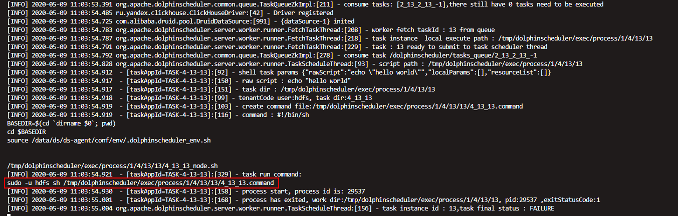 sudo: sorry, you must have a tty to run sudo · Issue #2651 · apache/dolphinscheduler · GitHub
