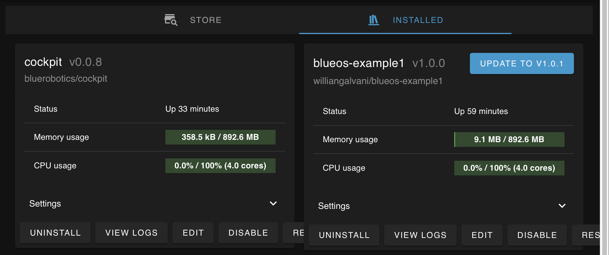 Core Frontend Extension Manager Installed Extension Buttons Clipping