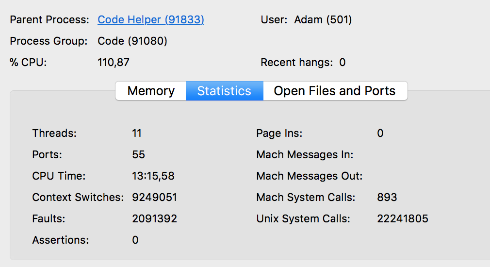 Code Helper > 100% CPU · Issue #59834 · microsoft/vscode · GitHub