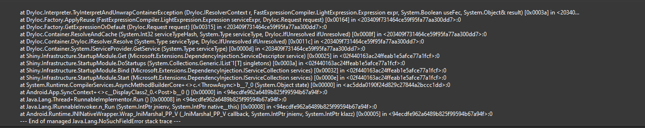 Getting exception at DryIoc.Interpreter.TryInterpretAndUnwrapContainerException when I try to ...
