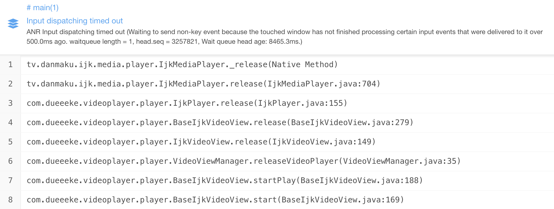 ijkplayer ANR问题 · Issue #344 · Doikki/DKVideoPlayer · GitHub