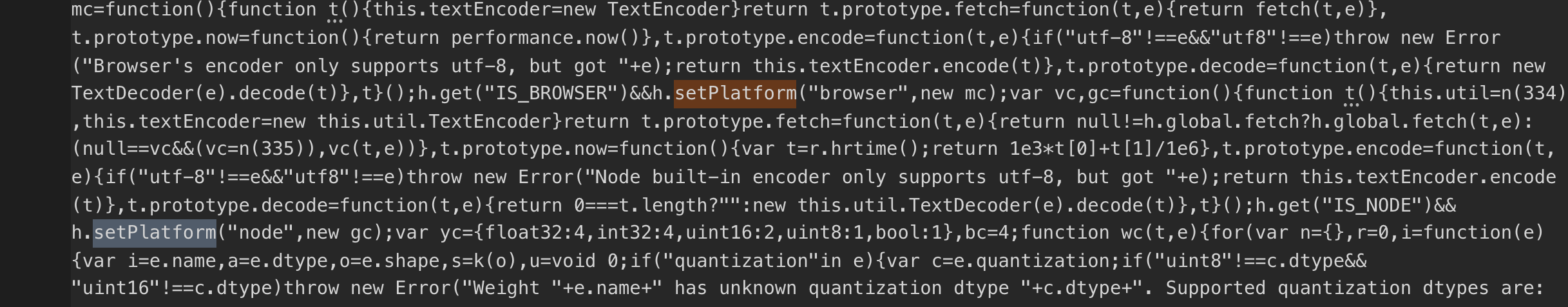 setPlatform is not a function in the min.js I packed using the default web pack config. · Issue ...