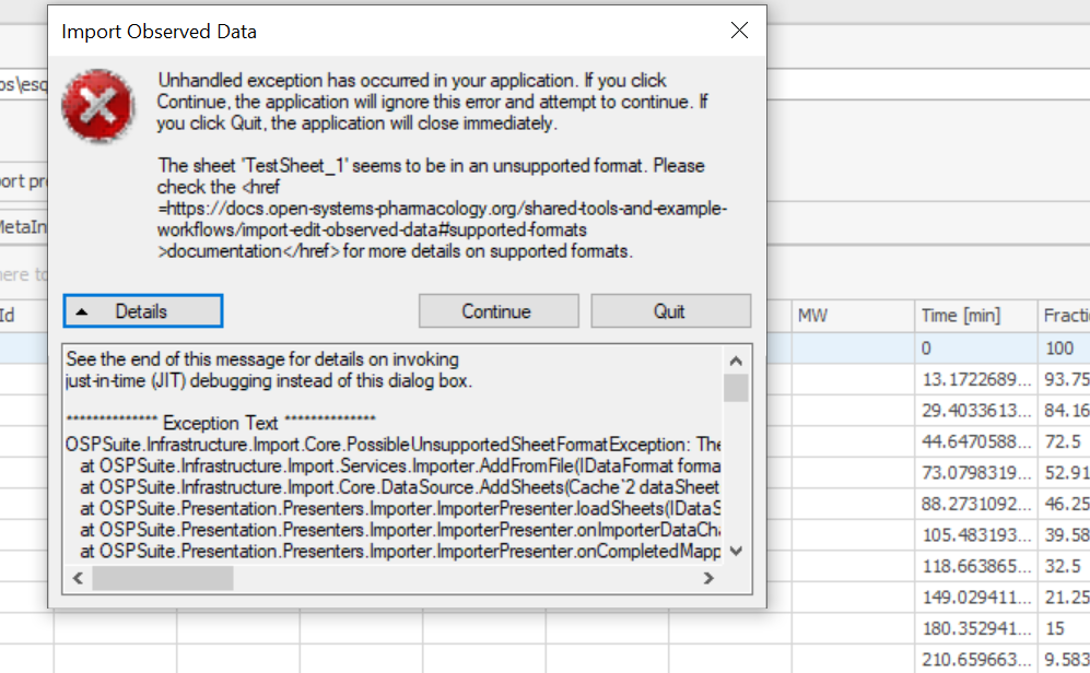 Importer: Unhandled exception when changing configuration · Issue #1292 · Open-Systems ...