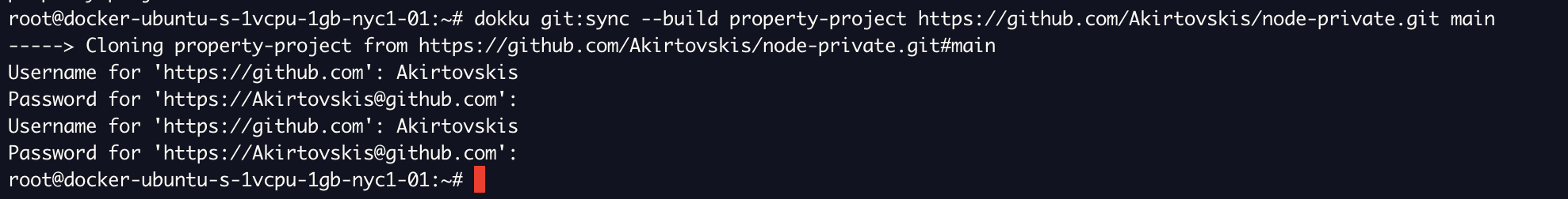 Git:sync --build not working with a private repository · Issue #4364 · dokku/dokku · GitHub