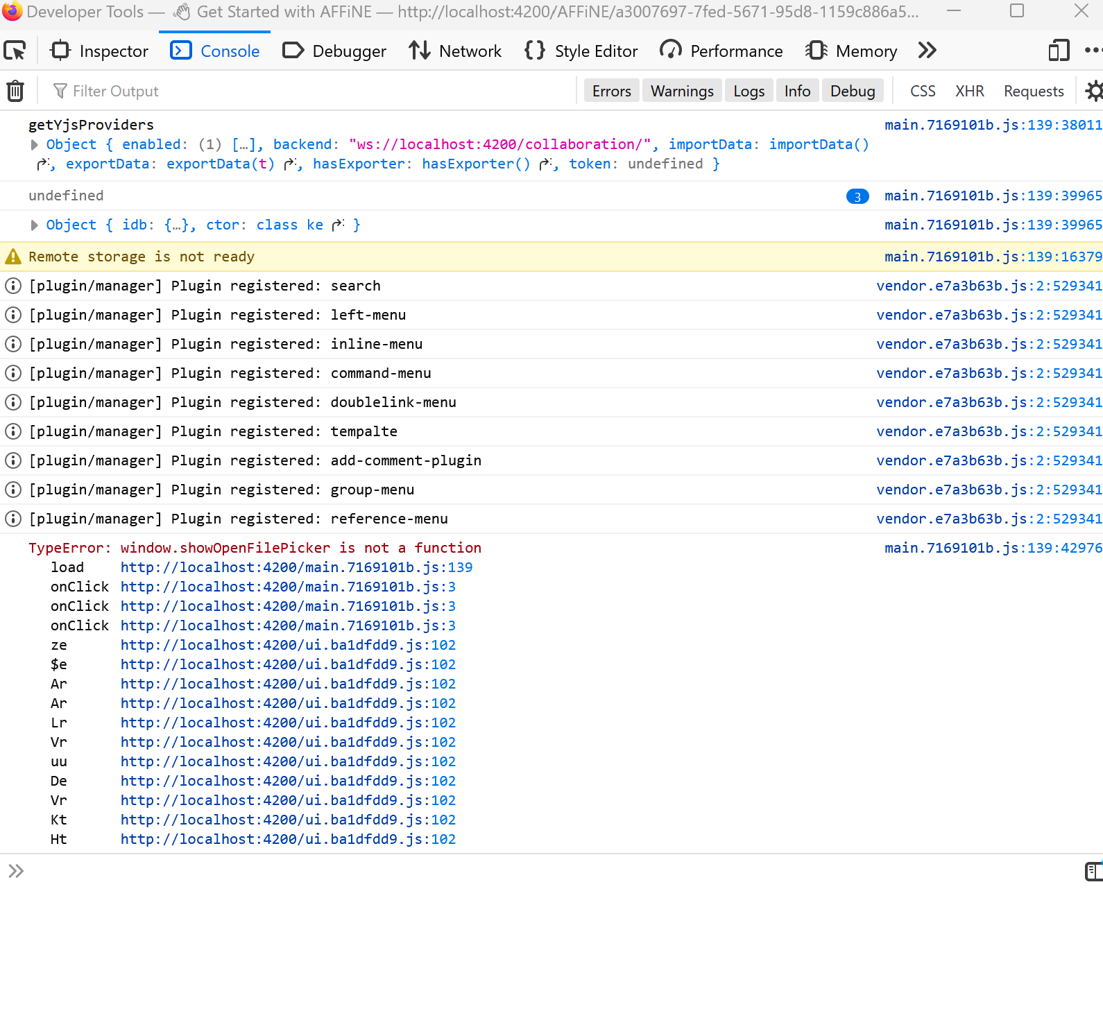 [bug]: Firefox import · Issue #539 · toeverything/AFFiNE · GitHub