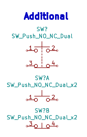 Rename existing push switch symbols and add NO/NC variants (!2521 ...