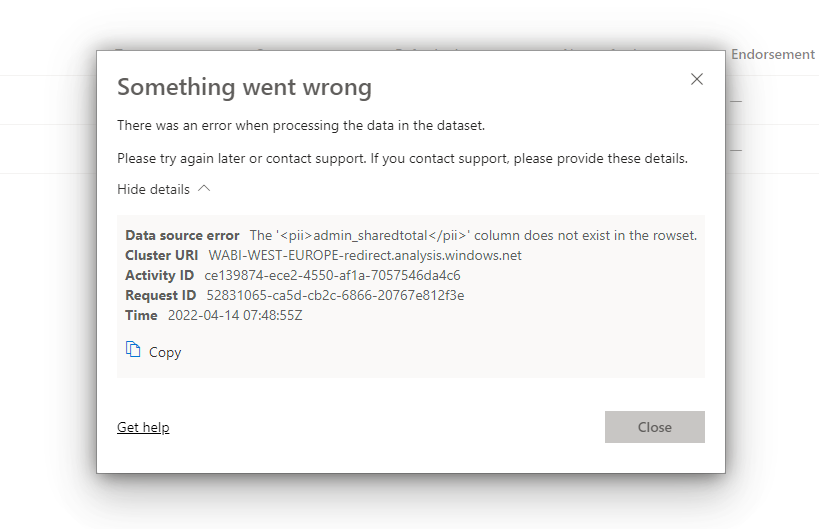 [CoE Starter Kit - BUG] Admin_Sharedtotal colum does not exist - Dashboard CoE Power BI · Issue ...
