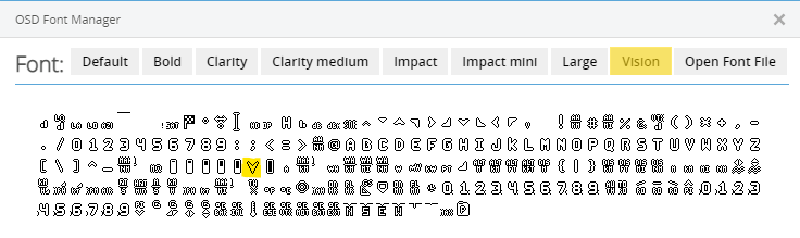 Incorrect OSD font character - Vision · Issue #1465 · iNavFlight/inav-configurator · GitHub