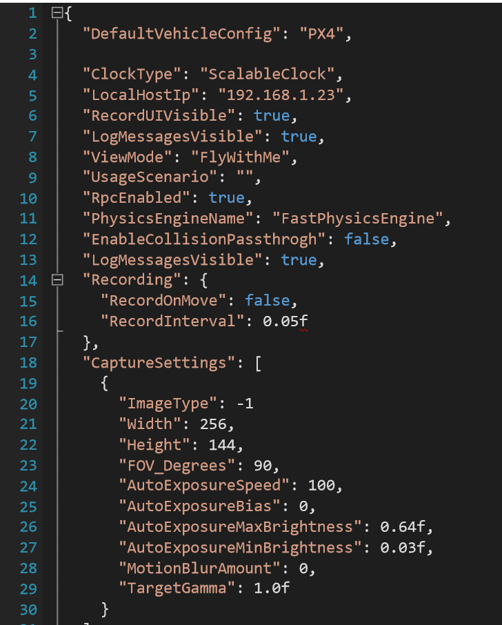 Unexpected 'f' Expected '}' Error In Settings When Running AirSim · Issue #445 · microsoft ...