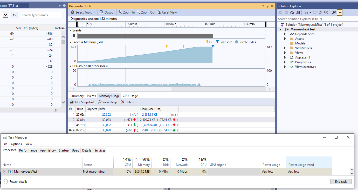 Huge memory leak when resizing window · Issue #6977 · AvaloniaUI ...