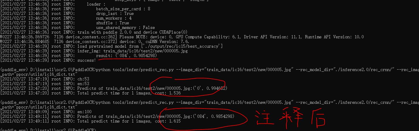 predict_rec.py和infer.py不一致的问题。发现一些问题 · Issue #2134 · PaddlePaddle/PaddleOCR · GitHub