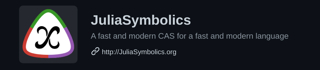 Get a logo for the organization · Issue #61 · JuliaSymbolics/Symbolics ...