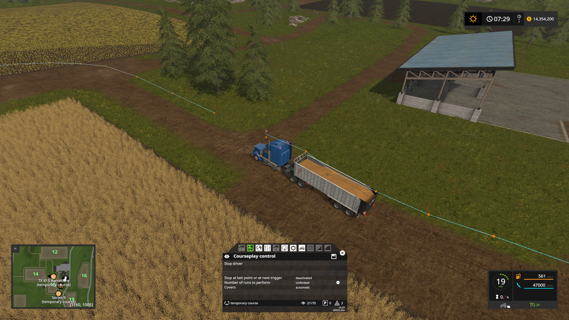 Courseplay freeze when ITRunner truck approaches unload point(Patch 1.5 ...