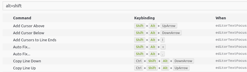 [keybindings] Keybinding search should ignore the key order · Issue ...