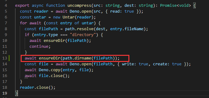 NotFound: No such file or directory · Issue #4 · deno-library/compress · GitHub