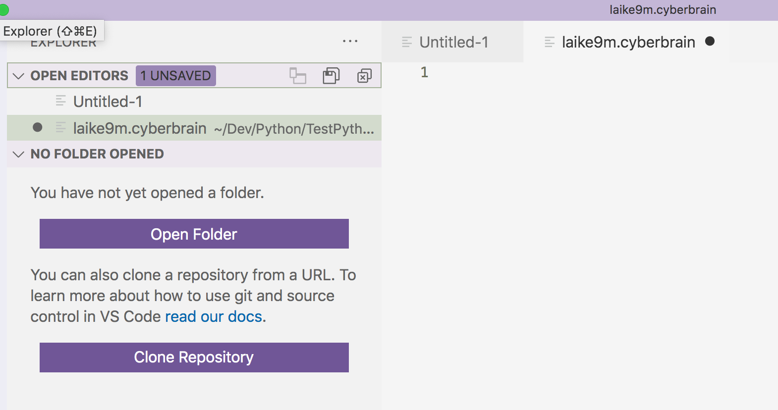 VS Code created a new file after installing extension from command line ...