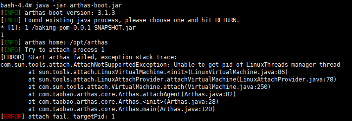 k8s内使用对pid为1时不能使用 · Issue #1723 · alibaba/arthas · GitHub