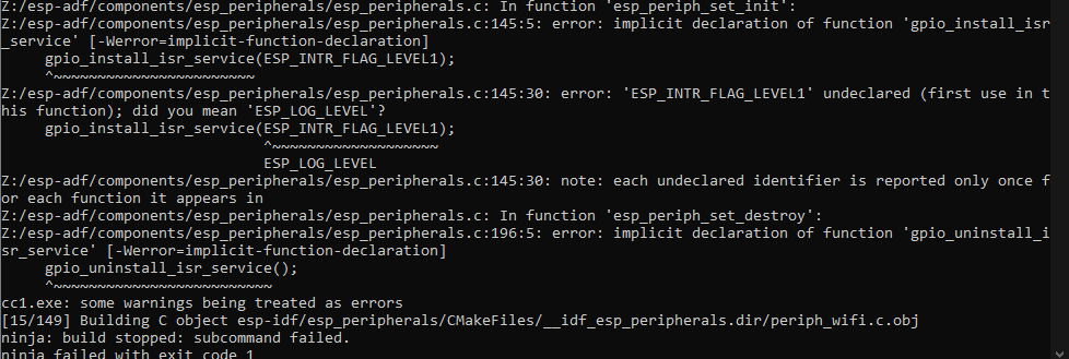 some errors on compile player example (AUD-1319) · Issue #343 · espressif/esp-adf · GitHub