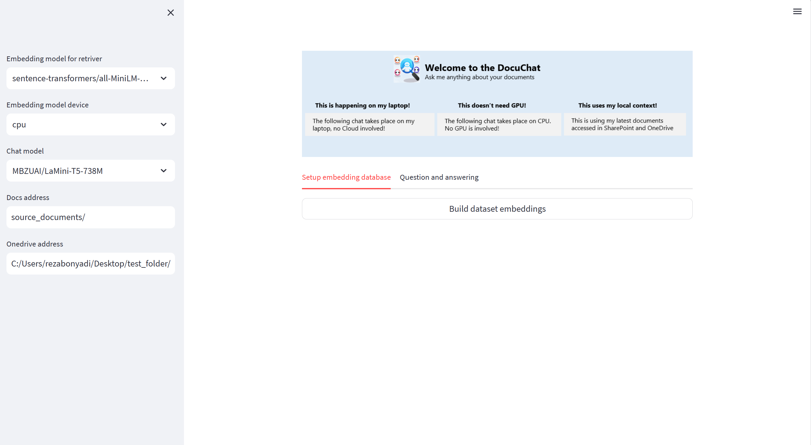 GitHub - rezabonyadi/docuchat