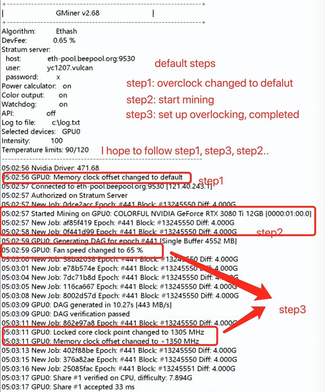 can support to run after overclocking is completed · Issue #401 · develsoftware/GMinerRelease ...