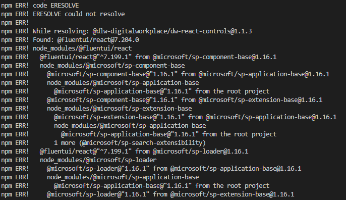 Improvement: Bump React dependency version for compatibility with SPFx > 1.16.0 · Issue #76 ...