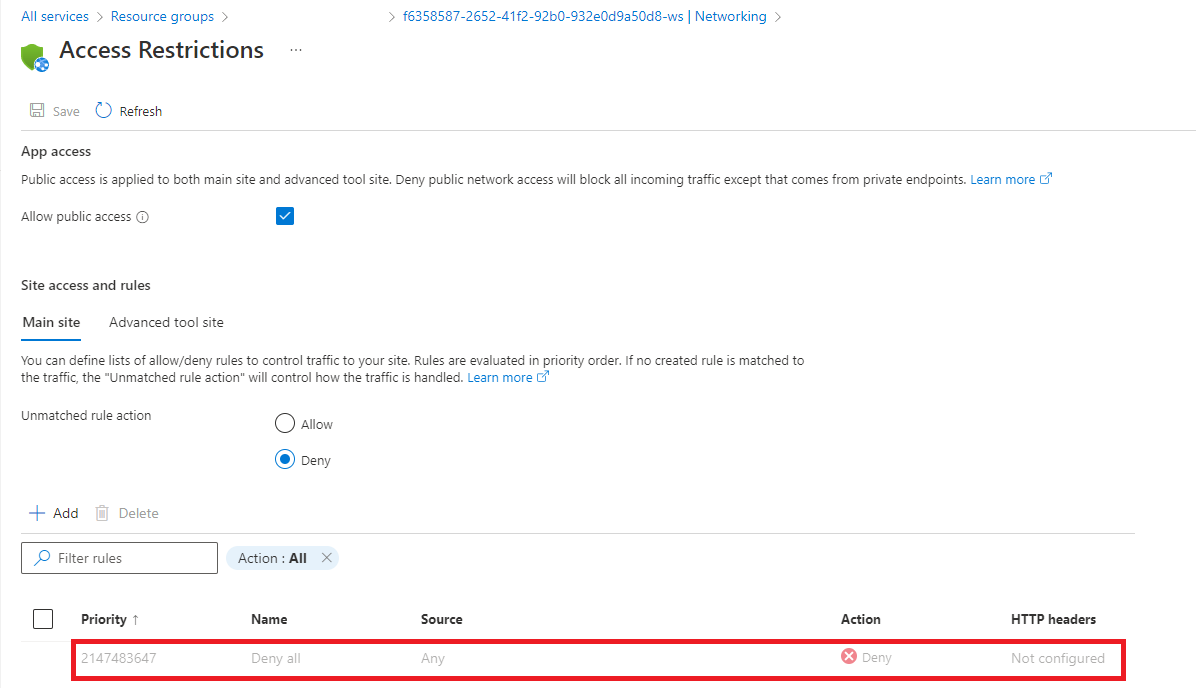[issue] Microsoft Web Sites Does Not Respect Ipsecurityrestrictions For Deny All · Issue 1112