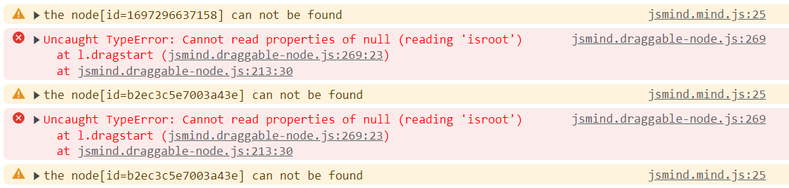 移动或者单击节点，会提示节点找不到 · Issue #513 · hizzgdev/jsmind · GitHub