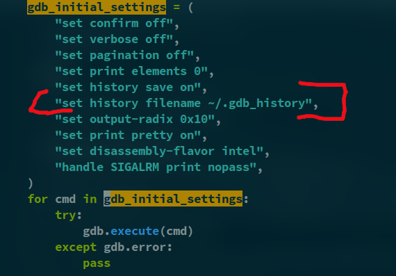 Utilizing GDBHISTFILE · Issue #909 · hugsy/gef · GitHub