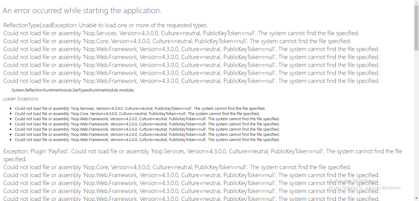 PayFast plugin gives error when installing on server with Nopcommerce 4.30 · Issue #4532 ...