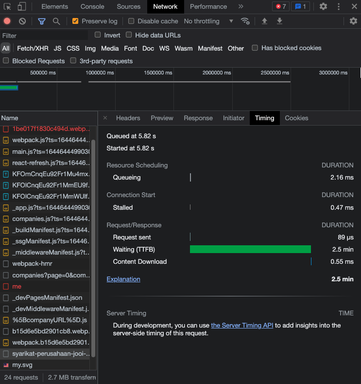 Long TTFB in localhost · vercel next.js · Discussion #34353 · GitHub