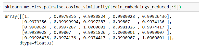 Does the Reduced Vectors from UMAP Algorithm maintains the same Cosine Similarity as the ...