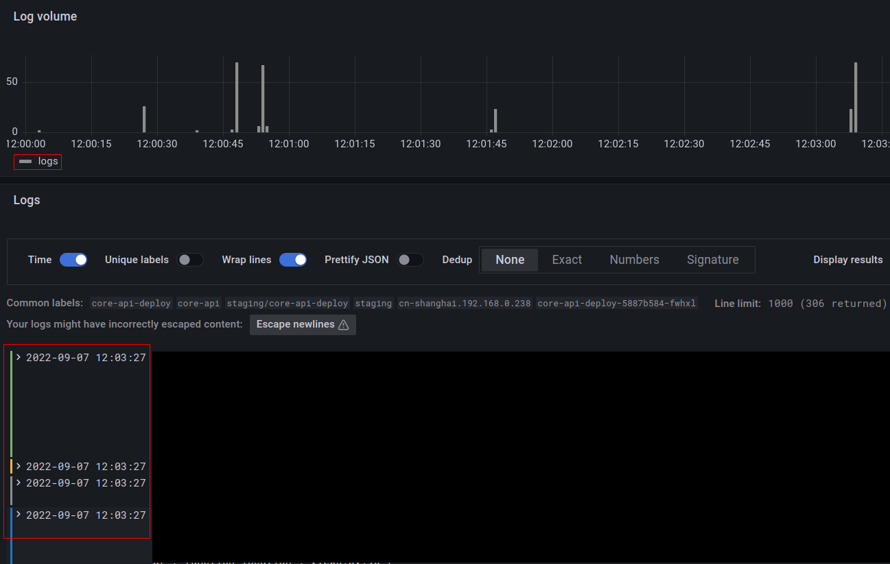Log volume not showing any color · Issue #54863 · grafana/grafana · GitHub