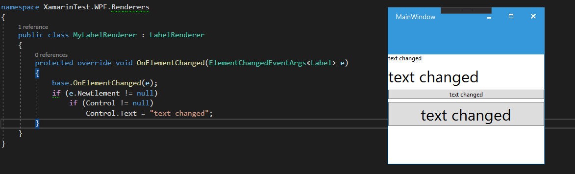 [Bug] [WPF]Custom renderer will not be called when fontsize is set in label or button. · Issue ...