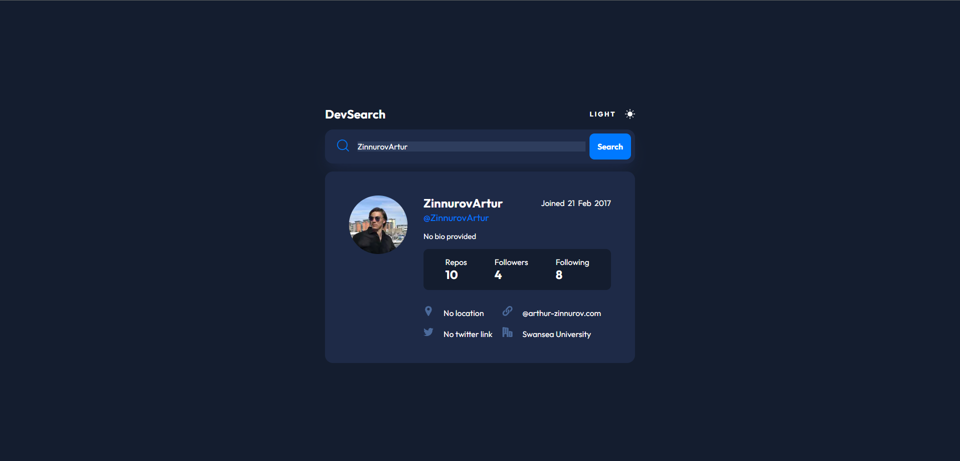 GitHub - ZinnurovArtur/Github-user-search
