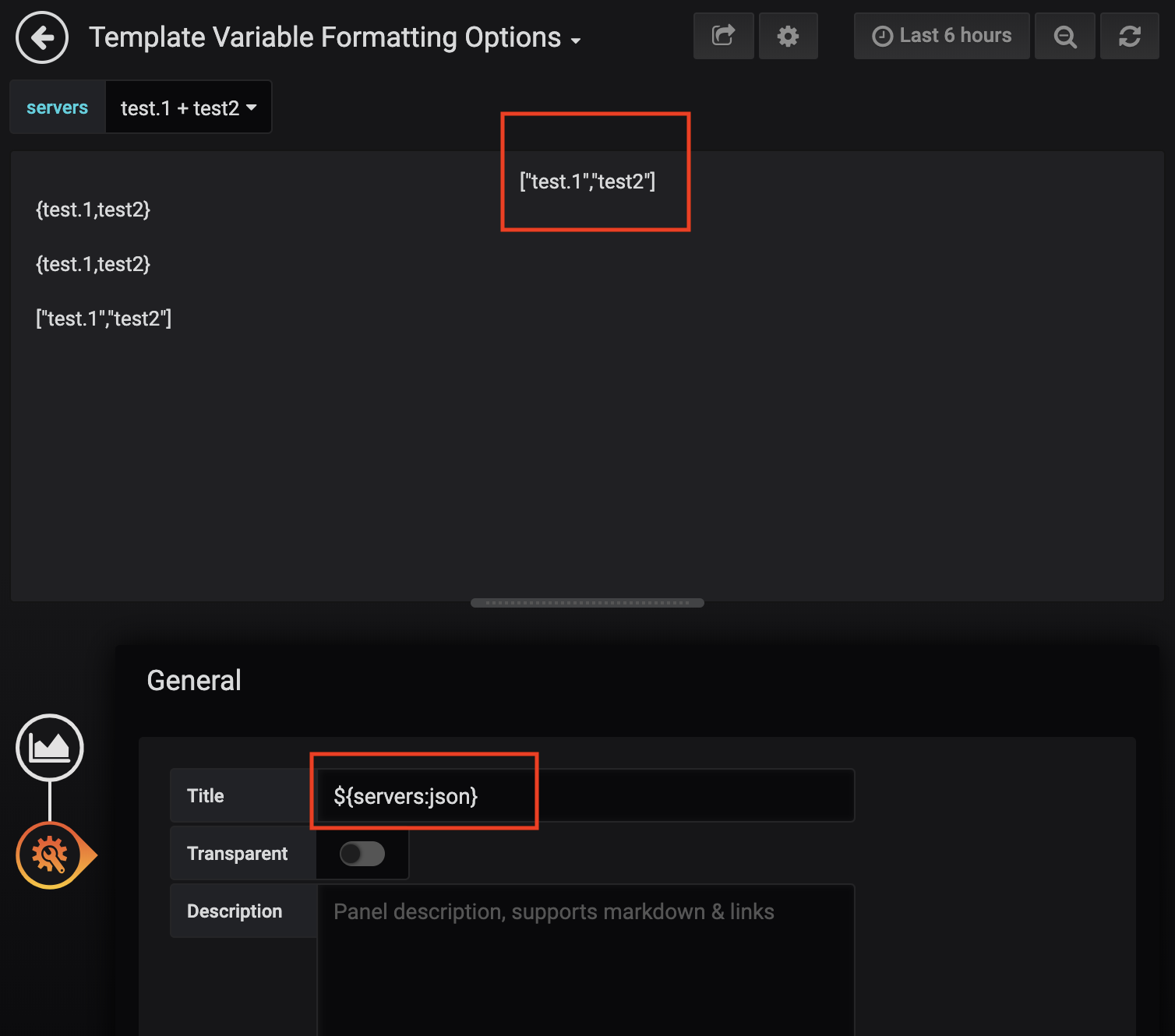 Advanced formatting options for variables in panel title doesn't work · Issue #16711 · grafana ...