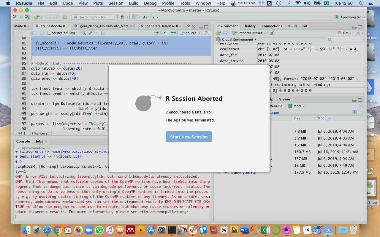 R Session crashes everytime with LightGBM Under Mac OSX · Issue #2267 · microsoft/LightGBM · GitHub