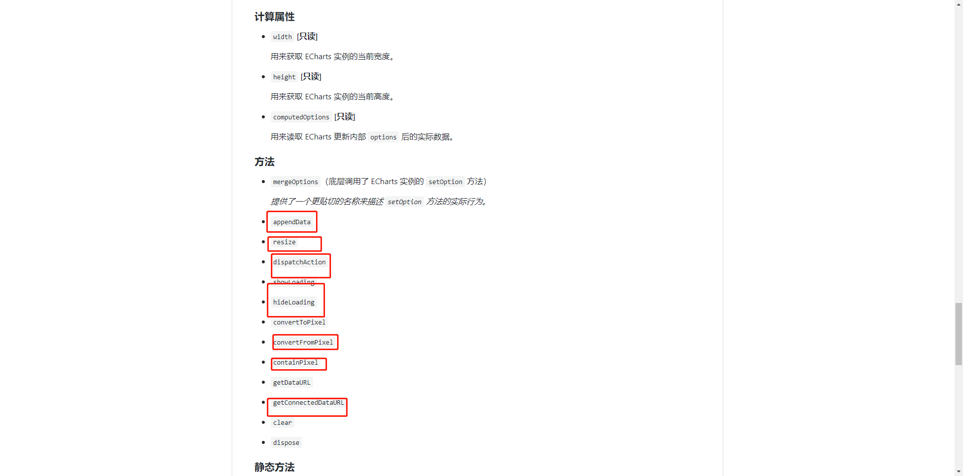 你这个插件没有文档说明(一些方法和属性) · Issue #239 · ecomfe/vue-echarts · GitHub