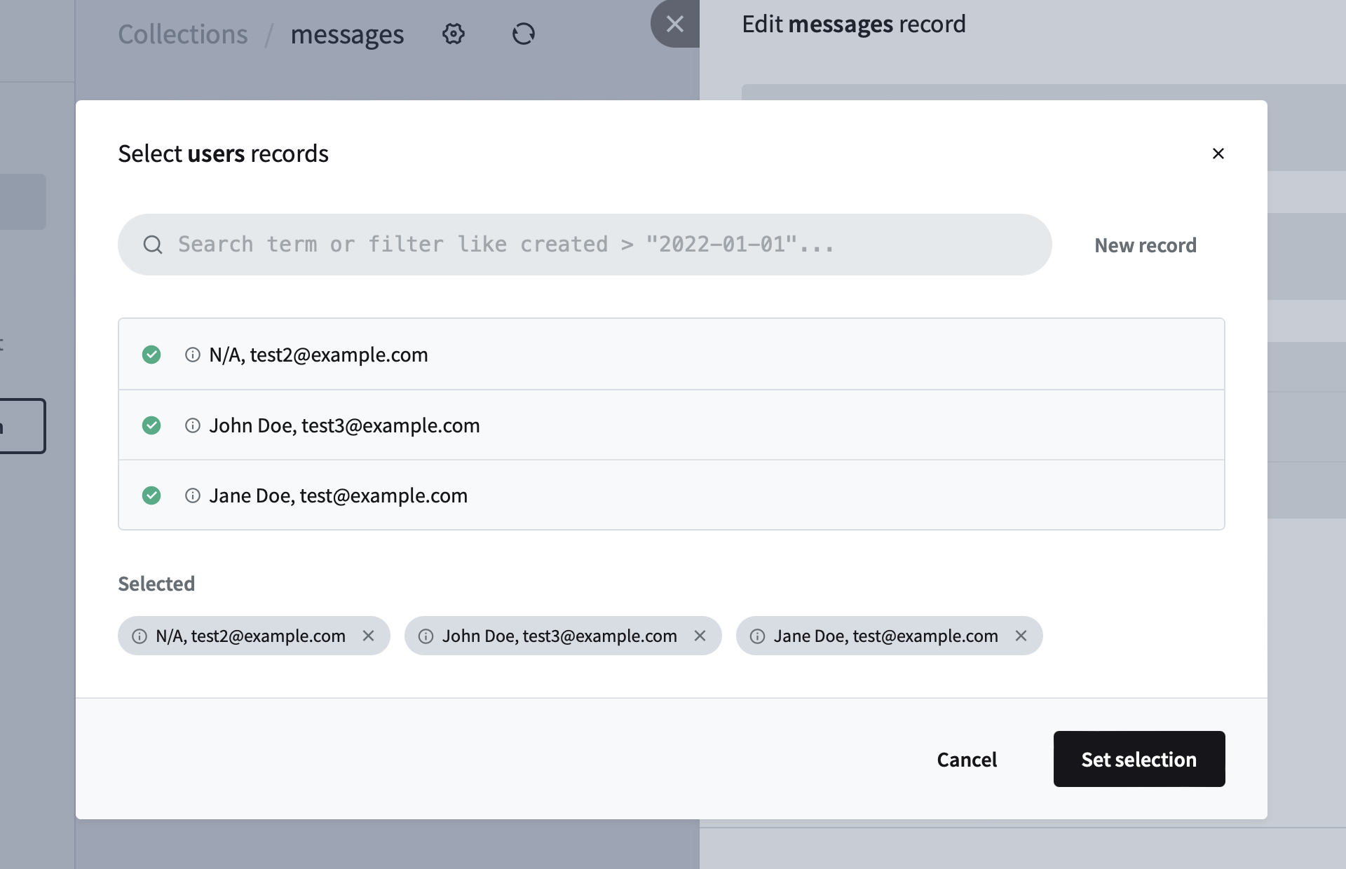 Feature request: add select all records in record picker · Issue #2792 · pocketbase/pocketbase ...