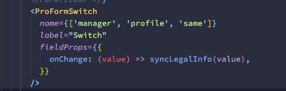🐛[BUG]ProForm 中 ProFormSelect,ProFormSwitch 设置了 onChange ，onFinish 的 ...