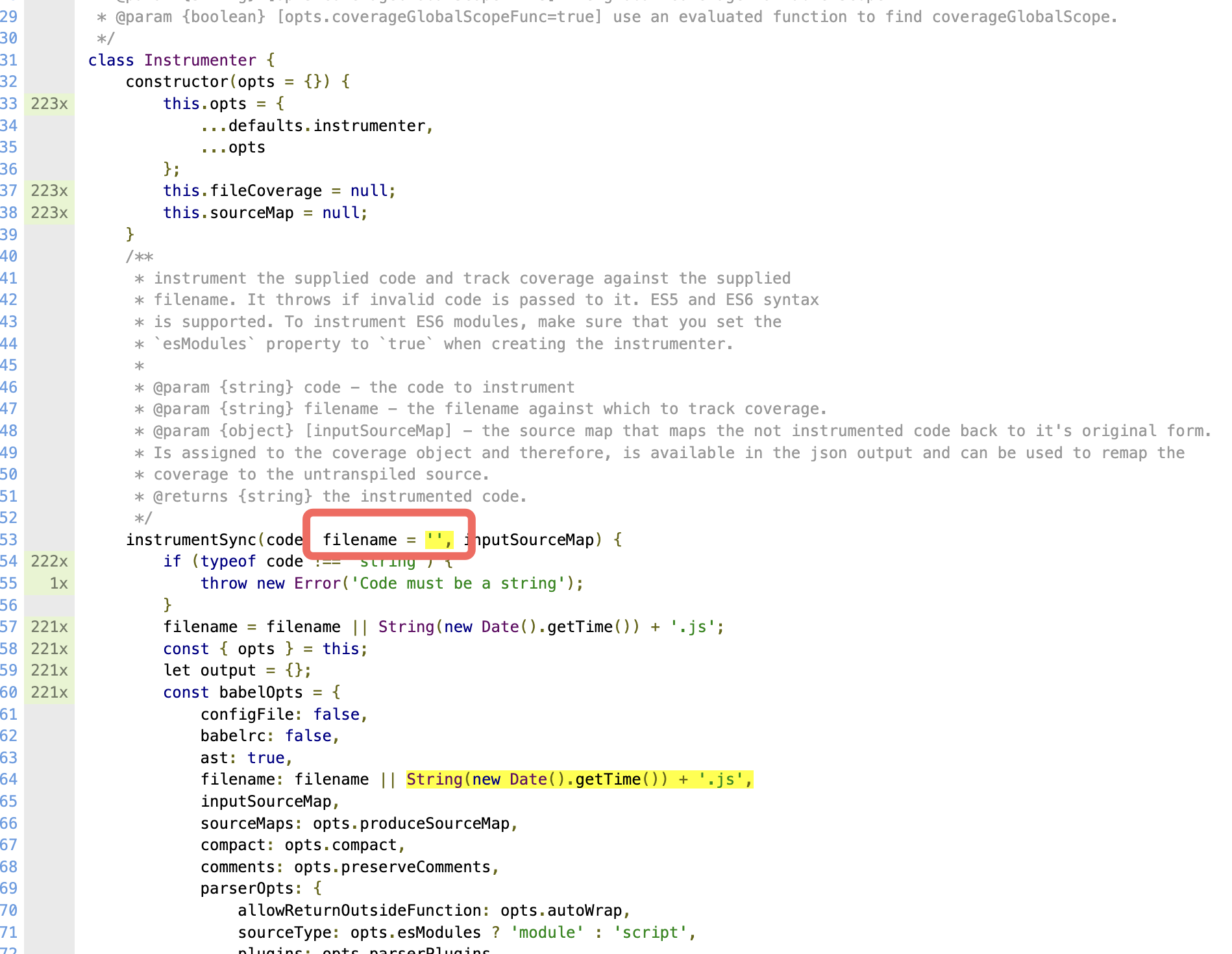 [istanbul-lib-instrument]: can we add an option for ignoring AssignmentPattern ? · Issue #708 ...